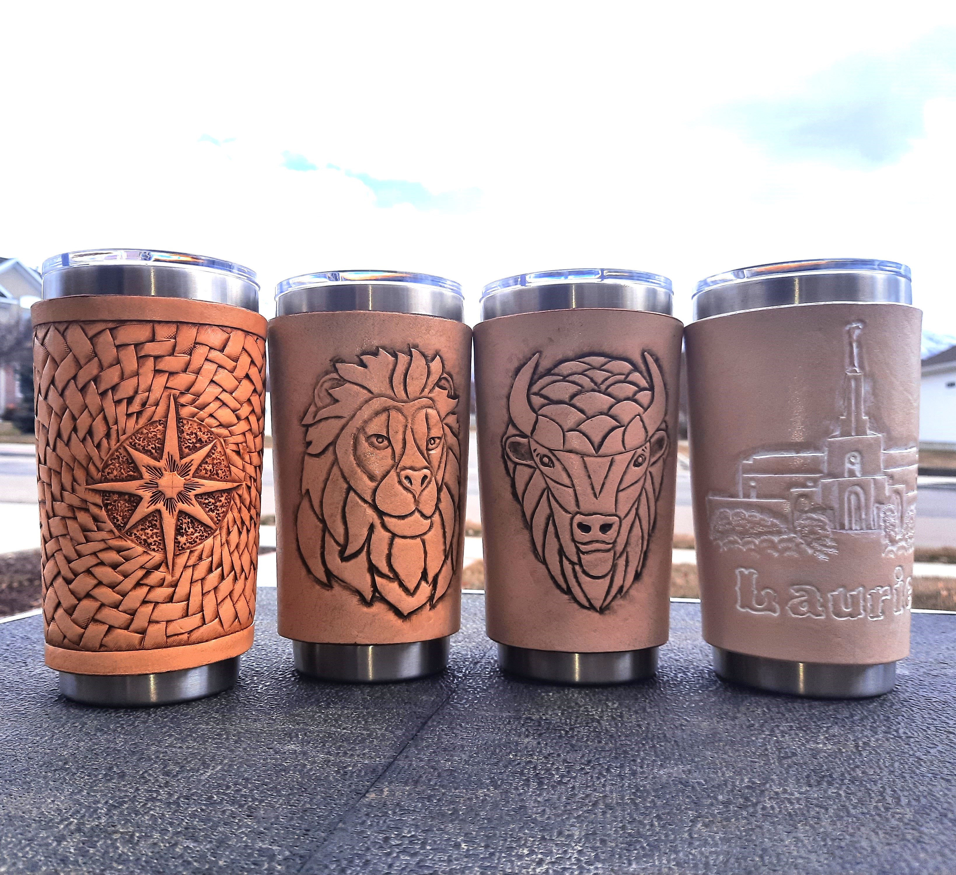 Leather Yeti mug covers – DM Custom Leather